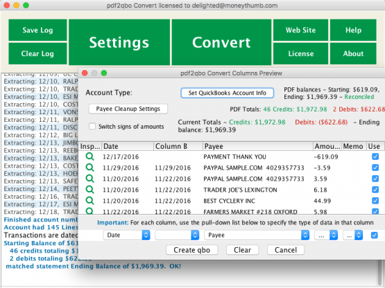 QuickBooks Converters - MoneyThumb